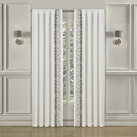 Royal Court Laurel Window Panel Pair  84 x 41 - White