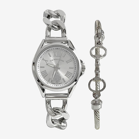 Click here for U.S. Polo Assn. Womens Silver Tone 2-pc. Watch Box... prices
