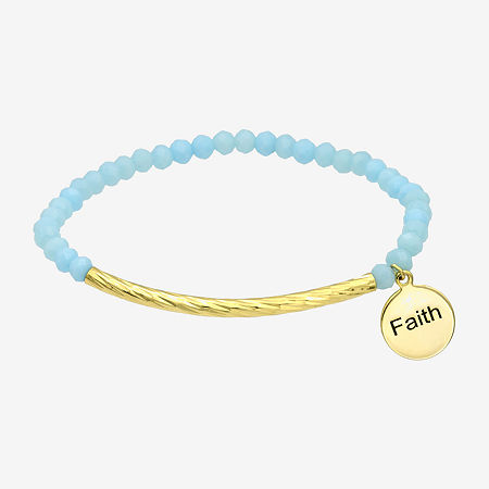 Click here for Gold Reflections Faith Womens Blue Crystal 14K Gol... prices