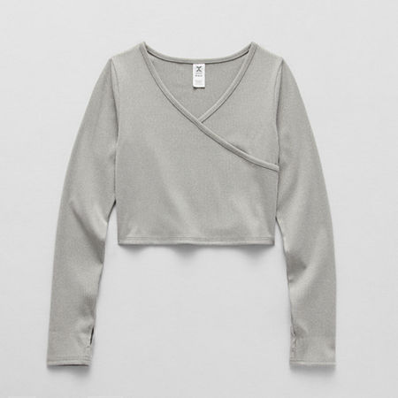 Click here for Xersion Little & Big Kid Girls V Neck Long Sleeve... prices