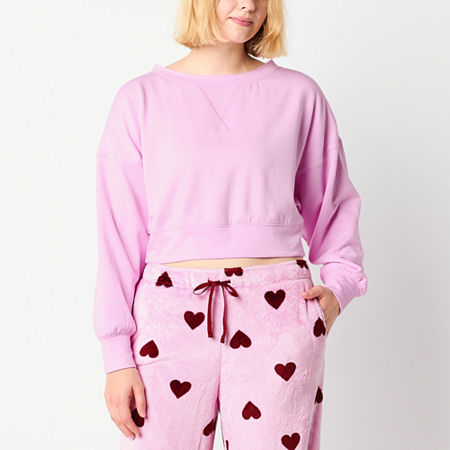 Click here for Arizona Fleece Womens Juniors Boat Neck Long Sleev... prices