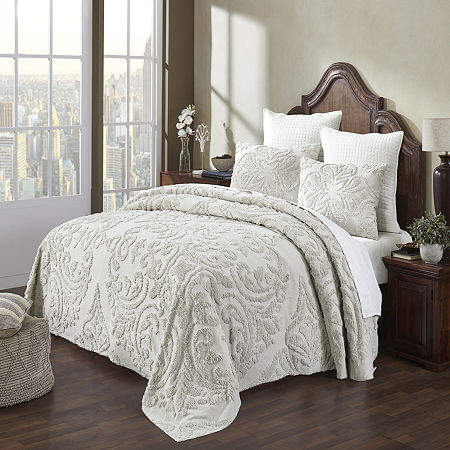 Click here for Better Trends Rylee Floral Bedspread  One Size  Wh... prices