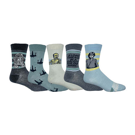 Click here for Mens 5 Pair Star Wars Crew Socks  10-13  Blue prices
