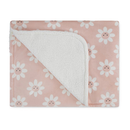 Huggies Baby Girl Daisy Print Plush Blanket - Pink