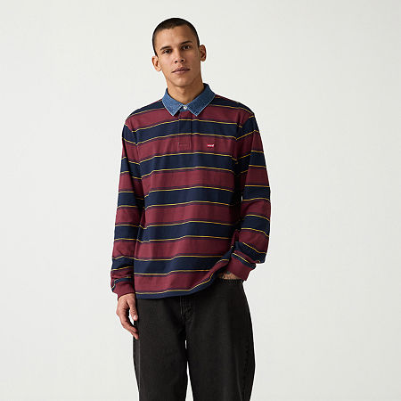 Click here for Levis Mens Relaxed-Fit Long Sleeve Striped Rugby S... prices