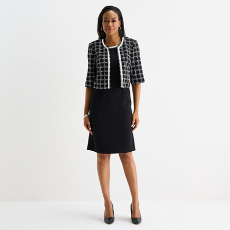 Click here for Maya Brooke Womens Plaid Jacket Dress  16  Black prices