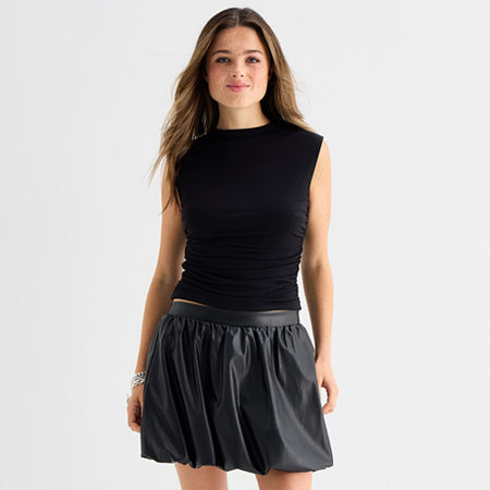 Click here for by&by Womens Mock Neck Sleeveless Juniors Blouse... prices