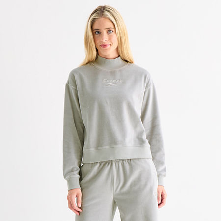 Click here for Reebok Womens Long Sleeve Velour Mock Neck Top  X-... prices