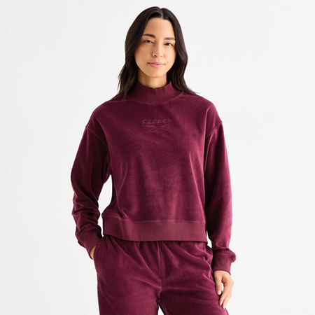Click here for Reebok Womens Long Sleeve Velour Mock Neck Top  X-... prices