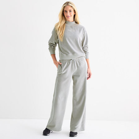 Click here for Reebok Womens High Rise Velour Wide Leg Sweatpant... prices