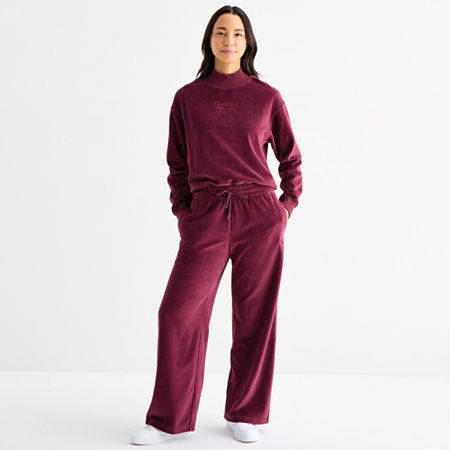 Click here for Reebok Womens High Rise Velour Wide Leg Sweatpant... prices