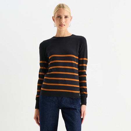 Click here for Worthington Womens Crew Neck Long Sleeve Pullover... prices