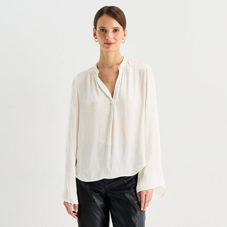 Click here for Worthington Womens V Neck Long Sleeve Satin Blouse... prices