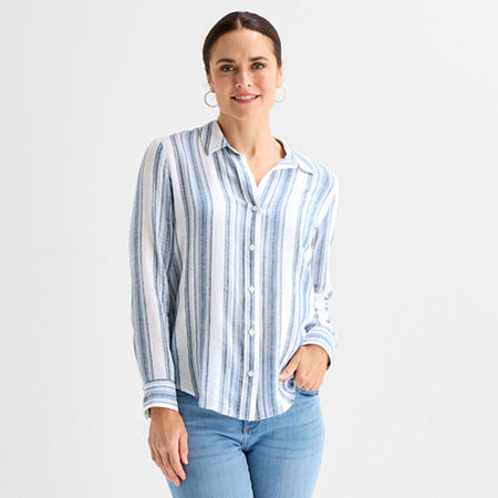 Click here for Liz Claiborne Womens Cuffed Long Sleeve Loose Fit... prices