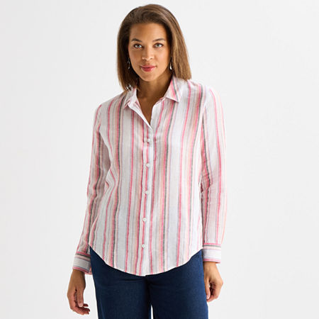 Click here for Liz Claiborne Womens Cuffed Long Sleeve Loose Fit... prices