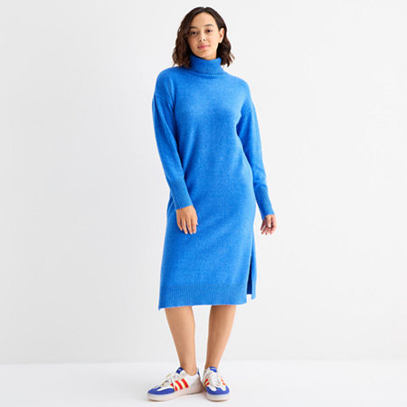 Click here for Stylus Womens Long Sleeve Midi Sweater Dress  X-la... prices