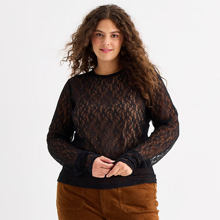 Click here for a.n.a Womens Round Neck Long Sleeve Plus T-Shirt... prices