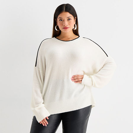 Click here for Worthington Plus Womens Crew Neck Long Sleeve Pull... prices