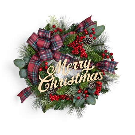 Click here for North Pole Trading Co. Merry Wreath  One Size  Red prices