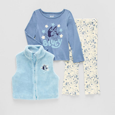 Click here for Toddler Girls 3-pc. Bluey Pant Set  2t  Blue prices