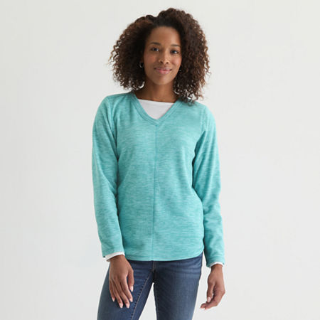 Click here for St. Johns Bay Womens V Neck Polar Fleece Long Slee... prices