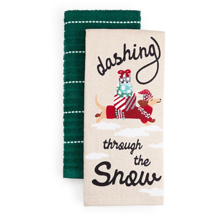 Click here for North Pole Trading Co. Holiday Dog 2-pc. Kitchen T... prices