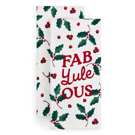 Click here for North Pole Trading Co. Holly Berry 2-pc. Kitchen T... prices
