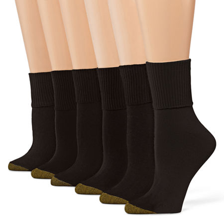 Click here for Gold Toe Womens 6 Pair Turncuff Socks  9-11  Black prices