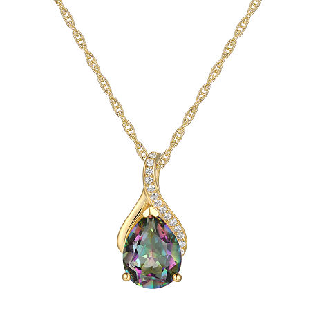 Click here for Womens Genuine Mystic Fire Topaz 14K Gold Over Sil... prices