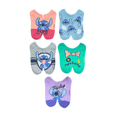 Click here for Womens Multi-Pack 5 Pair Lilo & Stitch Low Cut Soc... prices