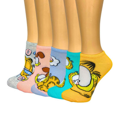 5 Pair Garfield Low Cut Socks Womens, Color: Garfield - JCPenney