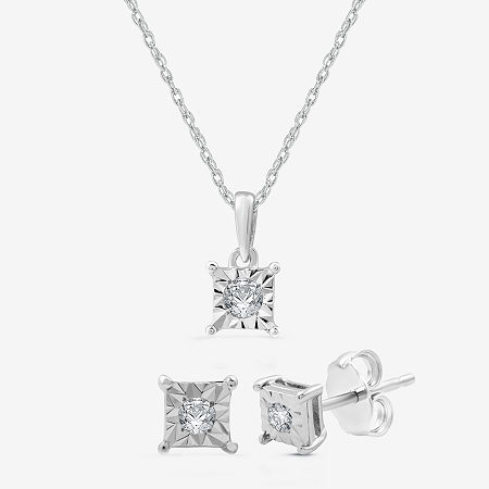 Click here for Womens 1/10 CT. T.W. Lab Grown White Diamond Sterl... prices