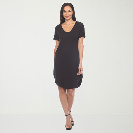 Click here for White Mark Womens Short Sleeve T-Shirt Dress  X-la... prices