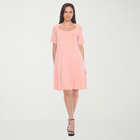 Click here for White Mark Womens Short Sleeve Crisscross Neck A-L... prices