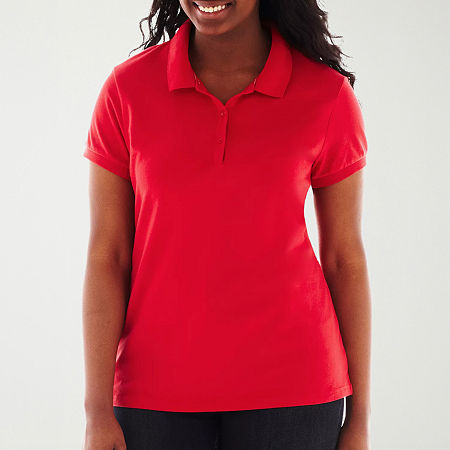Click here for Arizona Womens Juniors Plus Short Sleeve Polo Shir... prices