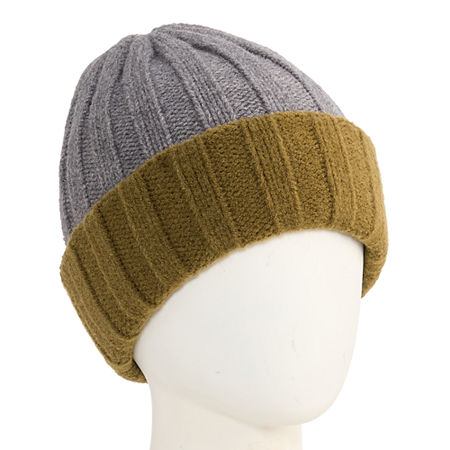 Click here for J. Ferrar Two Tone Wide Rib Mens Beanie  One Size... prices
