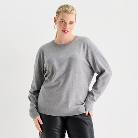 Click here for Worthington Plus Womens Crew Neck Long Sleeve Pull... prices