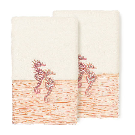 Click here for Linum Home Textiles Sofia 2-pc. Embellished Hand T... prices
