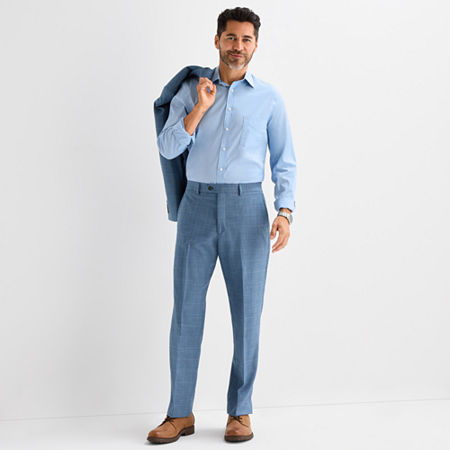 Click here for Stafford Mens Plaid Classic Fit Flat Front Suit Pa... prices
