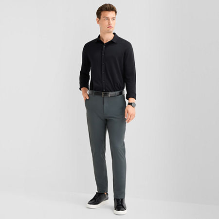 Click here for Stylus Mens Slim Fit Flat Front Pant  X-large  Gra... prices