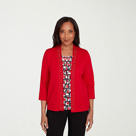Click here for Alfred Dunner Jet Setter Womens Round Neck 3/4 Sle... prices