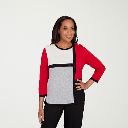 Click here for Alfred Dunner Jet Setter Womens Crew Neck Long Sle... prices