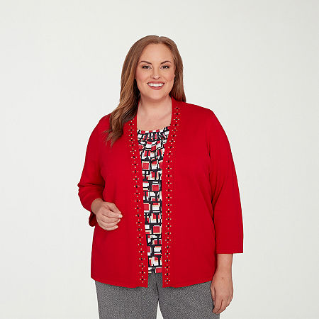 Click here for Alfred Dunner Jet Setter Womens Round Neck 3/4 Sle... prices