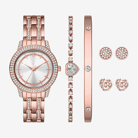 Click here for Ladies Boxed Sets Womens Crystal Accent Rose Goldt... prices