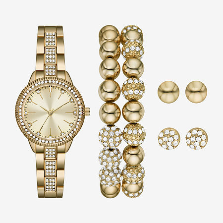 Click here for Ladies Boxed Sets Womens Crystal Accent Gold Tone... prices