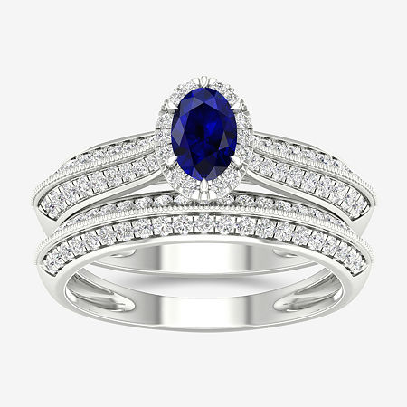 Click here for Modern Bride Gemstone and 1/2 CT. T.W. Diamond Ova... prices