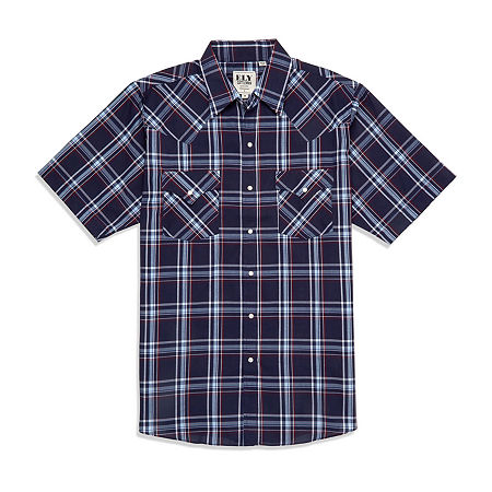 Click here for Ely Cattleman Plaid Mens Short Sleeve Western Shir... prices