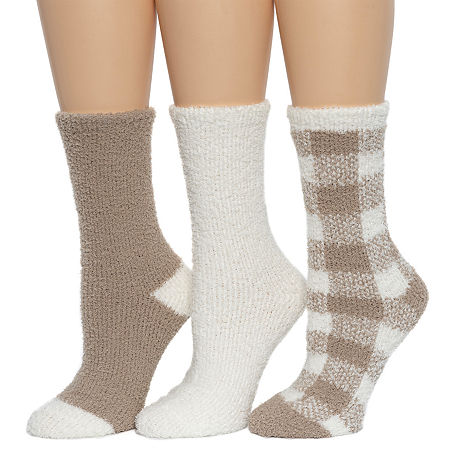 Click here for Cuddl Duds Cozy Gift Set Womens 3 Pair Crew Socks... prices