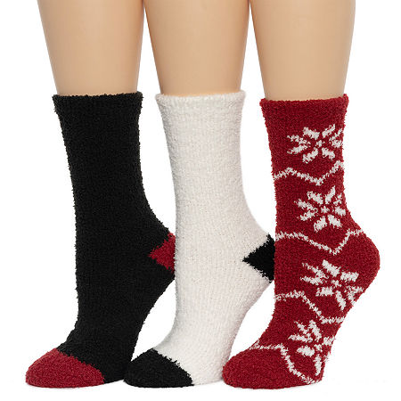 Click here for Cuddl Duds Cozy Gift Set Womens 3 Pair Crew Socks... prices