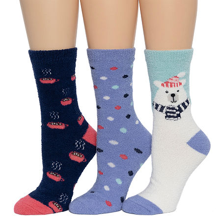 Click here for Cuddl Duds Cozy Gift Set Womens 3 Pair Crew Socks... prices